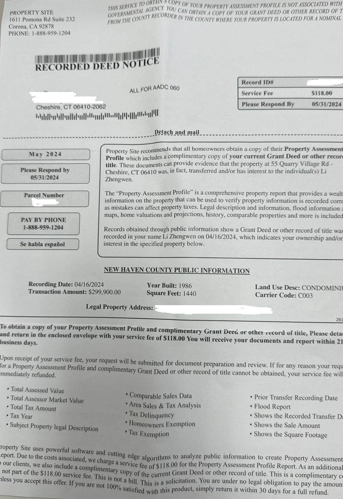 Beware: Recorded Deed Notice Scams on the Rise